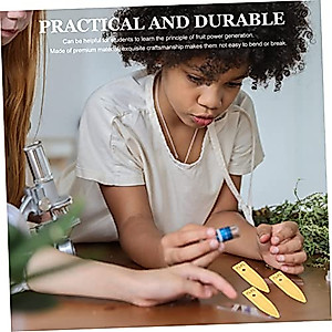 CIYODO 25pcs DIY Fruit Battery Materials Metal Electrode Strips Copper Electrode Strips Golden Fruit Battery Experimental Supplies