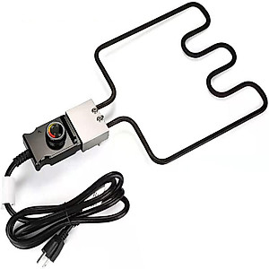 Electric Smoker Grill Heating Element Replacement Part with Adjustable Thermostat Controller for Masterbuilt Smokers & Turkey Fryers 1500W