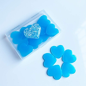18 Pieces Diamond Painting Wax Blue Heart Shaped Diamond Painting Glue Clay and Clear Storage Case for Diamond Embroidery Accessories Art Craft Supplies