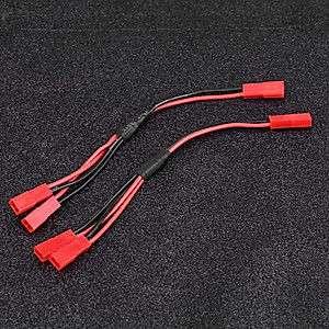 Dilwe 2Pcs JST Y Cable, Feale to Female Connector Plug Wire for -4 ESC RC