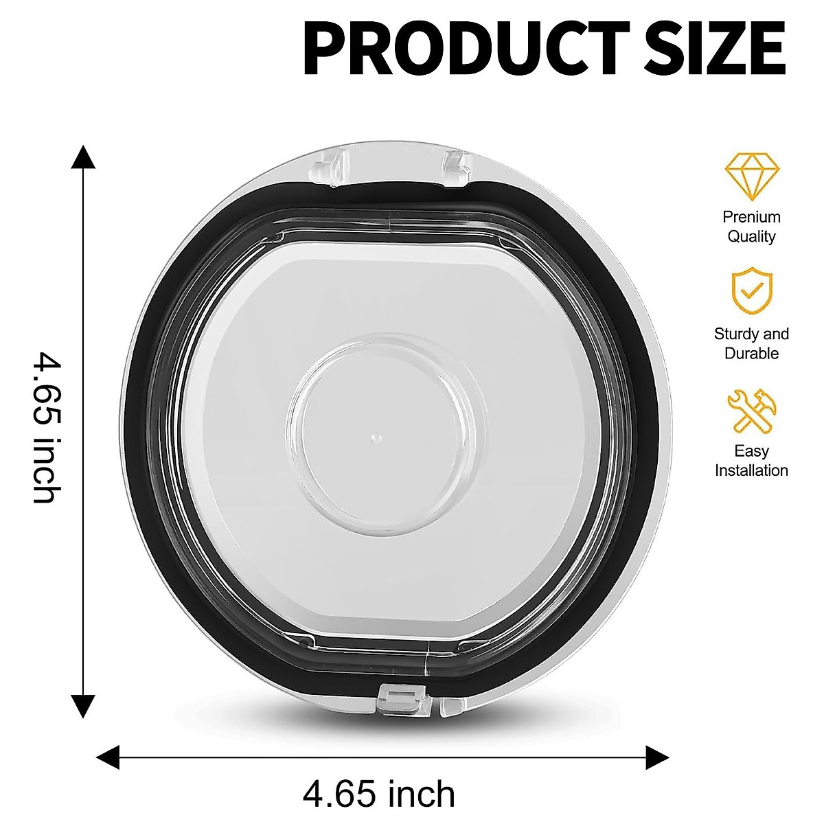 ACCTDLF Dust Bin Lid Replacement for Dyson V7 V8 SV10 SV11 Vacuum Cleaner, Canister Dirt Cup Lid, Bottom Accessories Cover Parts, Dust Bucket Cover/Dust Box Lid/Dust Collector Lid, Clear and Black