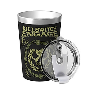 UALWORY Killswitch Music Engage Music Tumbler Cup 12oz Travel Coffee Mug with Lid and Straw Stainless Steel Insulated Mugs