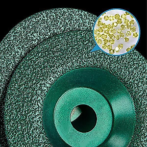 Brazed Diamond Grinding Disc,4 Inch Vacuum Brazed Diamond Grinding Cup Wheel,Angle Grinder Casting Cutting Discs,for Granite Marble Diamond Iron Steel Masonry Convex (5pcs)