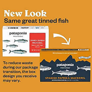 Patagonia Provisions Spanish Paprika Wild Mackerel | Responsibly Sourced in Spain | 20g Protein & Gluten Free