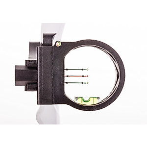 Trophy Ridge Mist 3 Pin Archery Bow Ambidextrous Sight - Ultra-Bright .019 Fiber Optic Pins, Multiple Mounting Holes for Added Adjustability, Green Hood Accent for Quicker Shot Acquisition