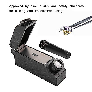 Salmue Gem Refractometer,Jewelry RHG181 1.30-1.81 Professional Gemstone ldentification Gem Refractometer with 3ml Reflective Index Fluid for Gemologists Travel/Portable Lab Suitcase.