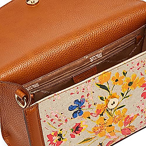 Anne Klein Floral TOP Handle Satchel, Brown