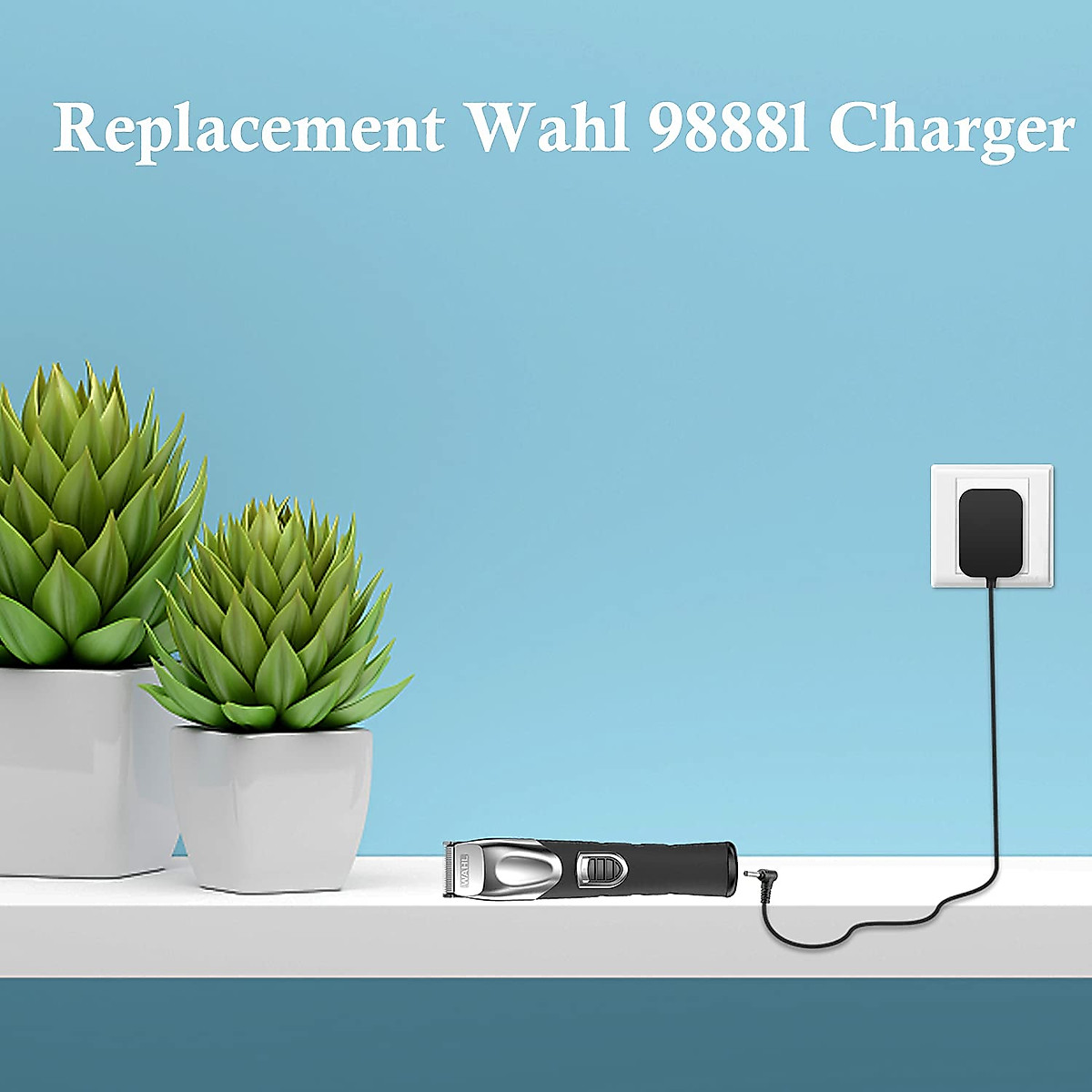 for Wahl Trimmer Charger 4V Power Cord for Wahl 9818 9818L 9888L 9916D 9918D 9685 Groomer Clipper 9854-600 9855 79600-2101 S004mu0400090