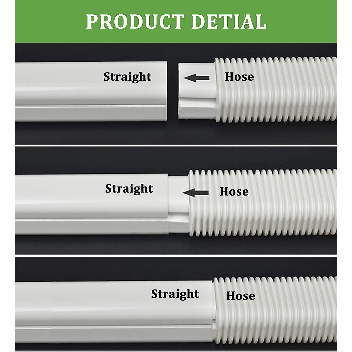 MOOITEK 4" 16.5Ft PVC Decorative Line Set Cover Kit for Ductless Mini Split Air Conditioners Heat Pump System and Central AC(Total Length 16.5Ft), White