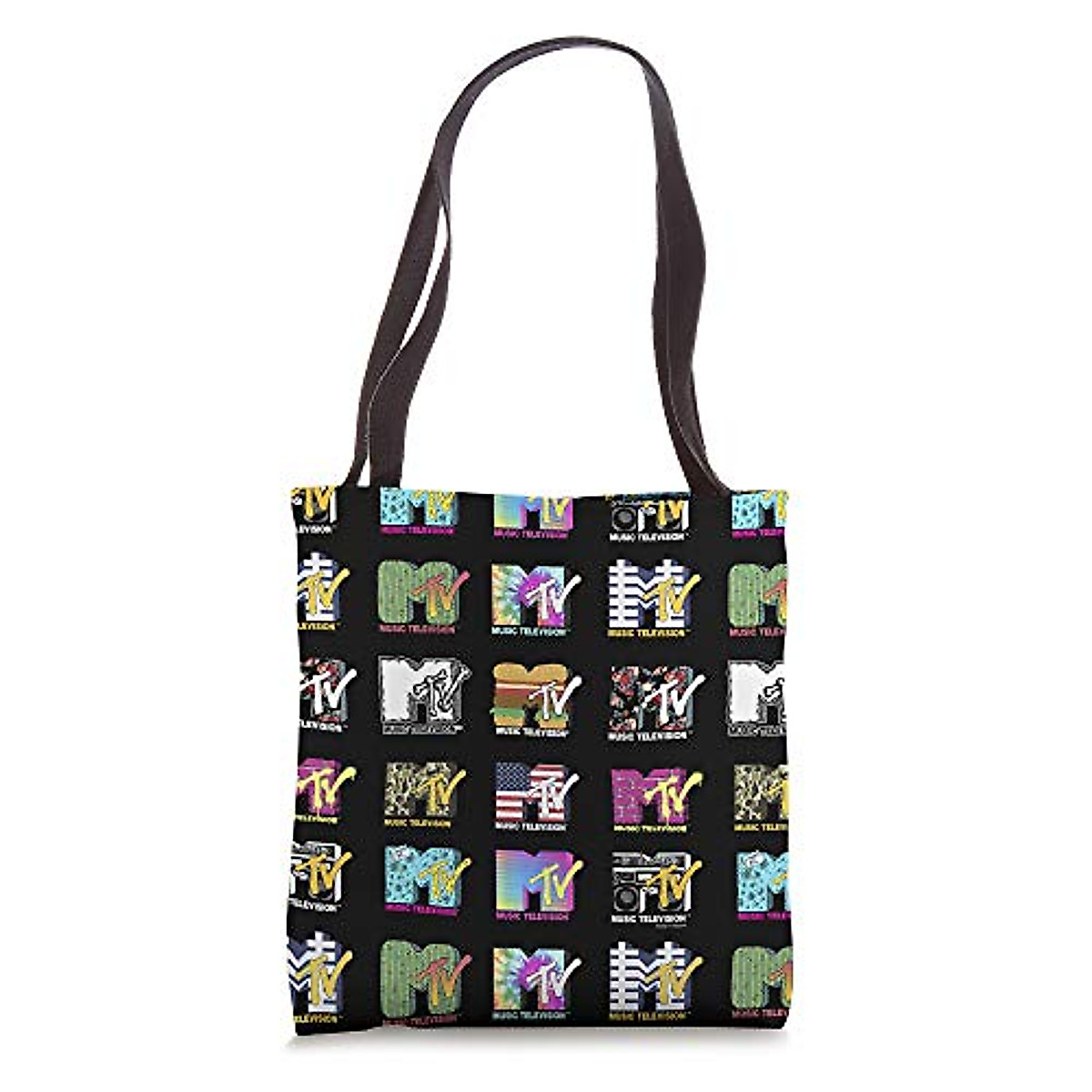 MTV Music Television Collage Of Logos Tote Bag