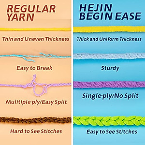50g Blue Yarn for Crocheting and Knitting;80M Cotton Yarn for Beginners with Easy-to-See Stitches;Worsted-Weight Medium #4;Cotton-Nylon Blend Yarn for Beginners Crochet Kit Making 1PACK