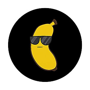 Summer Banana With Sunglasses Cute Banana PopSockets Swappable PopGrip