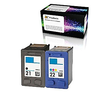 OCProducts Refilled Ink Cartridge Replacement for HP 21 and HP 22 for PSC 1410 Deskjet F4180 F2280 D2360 D1560 D2460 Officejet 4315 (1 Black 1 Color)