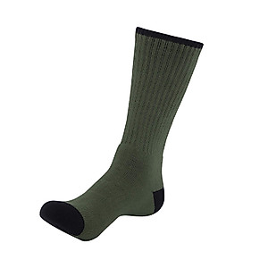 KONY Men's 5 Pairs Thick Cushion Hiking Walking Socks, Wicking Outdoor Sports Crew Socks (Mix-2, Medium(US Shoe Size 8-11))