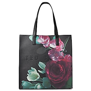 Ted Baker London PAPICON-Large Floral Printed Icon Bag, Black