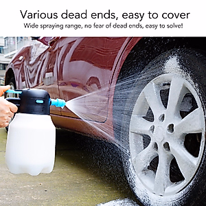 Handheld Foam Sprayer, 2000mAh 1.8L Cordless Pressurized PP Electric Foam Spray Bottle Foam Cannon for Car Washing Garden