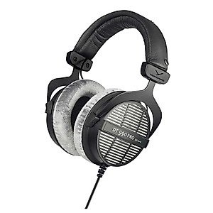 beyerdynamic DT 990 PRO Over-Ear Studio Headphones in black. Open construction, wired (Renewed)