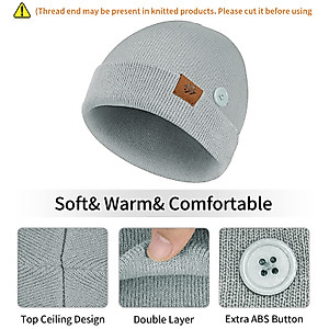 Senose Winter Beanie Hat, Knitted Long Scarf and Touchscreen Gloves Set for Men Women, Slouchy Skull Cap Neck Scarves