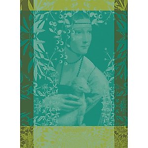 Garnier-Thiebaut, La Dame a l'Hermine, Canard French Jacquard Kitchen/Tea Towel, 100% Cotton