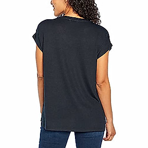 Orvis Women's Short Sleeve V-Neck Tunic Knit Top (Black, Small)