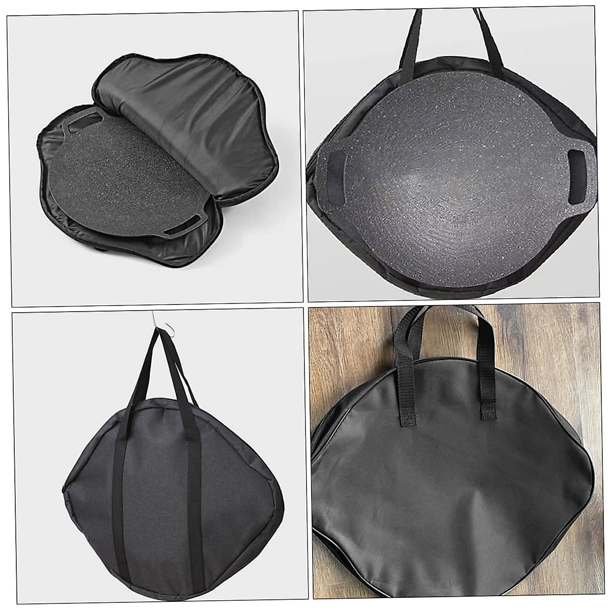 SHOWERORO Outdoor Frying Pan Bag Cast Iron Pan Bag Pan Protectors for Stacking Camp Oven Portable Pan Storage Pouch Barbecue Pan Container Oven Bags Thicken Oxford Cloth Kitchen Utensils