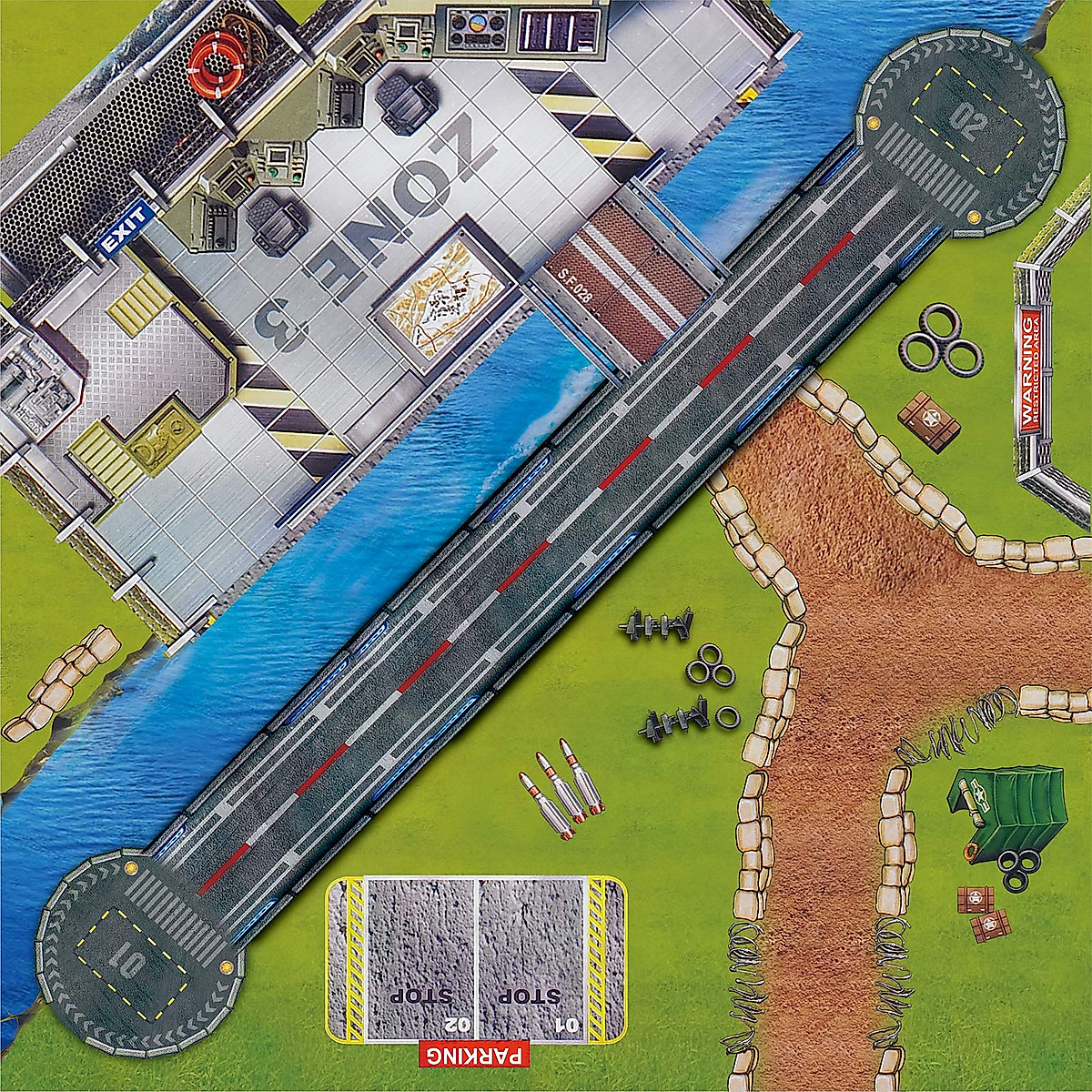 47 Pieces Military Base Set, Army Men Playset with Vehicles Accessories,Soldier Army Men and Play Map,Mini Army Toy Tank,Warplane,Helicopter Playset Plastic Christmas Toys Gifts for Kids Boys