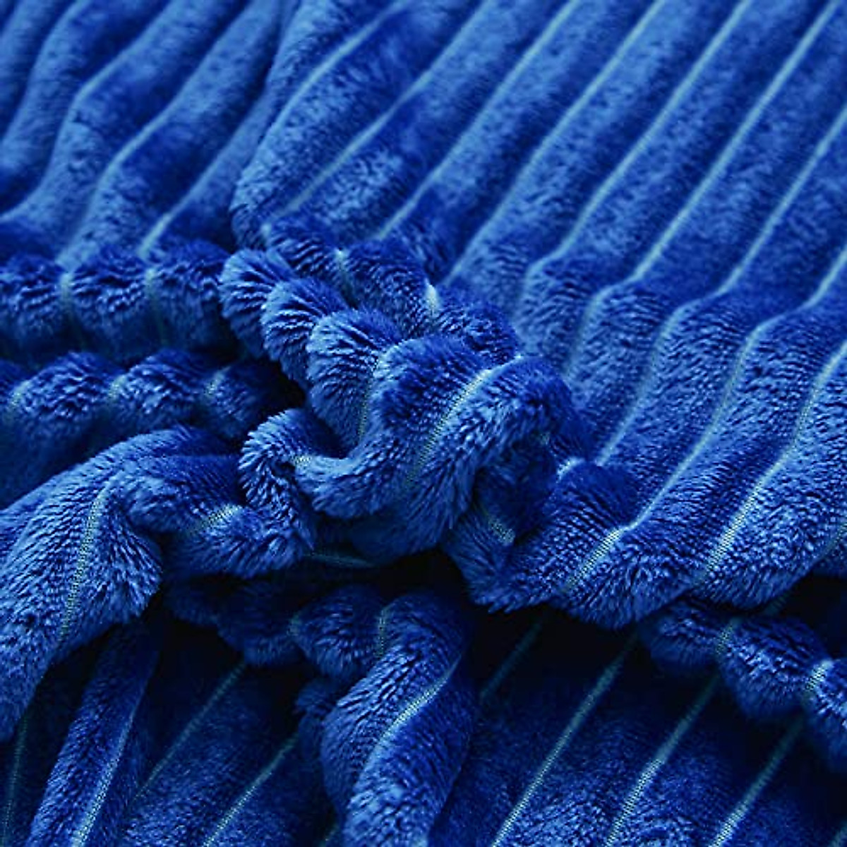 UOZZI BEDDING Flannel Fleece Baby Toddler Blanket All-Season Ultra Soft Plush Thin Small Blanket for Crib -100% Microfiber Polyester Navy Royal Blue 27x39 Inch