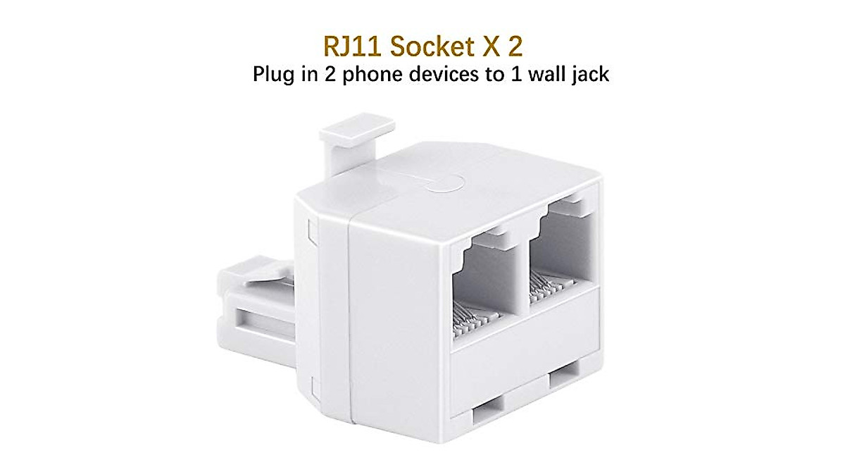 Uvital RJ11 Phone Line Splitter - Expand Dual Lines Effortlessly
