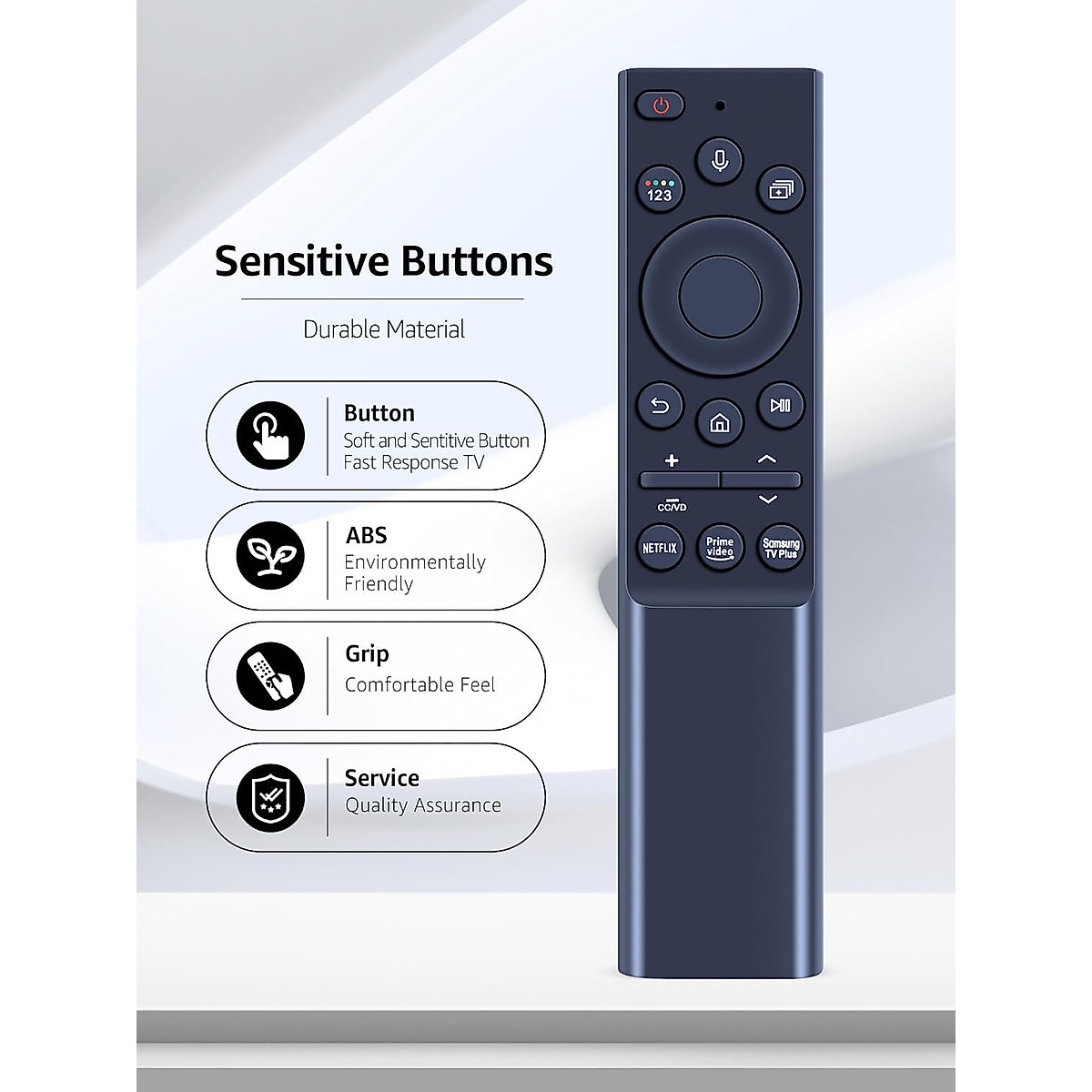New 2021 Models BN59-01357F Voice Replacement Remote Control for Samsung QLED Smart TVs Compatible with Neo QLED, The Frame and Crystal UHD Series (BN59-01357F)