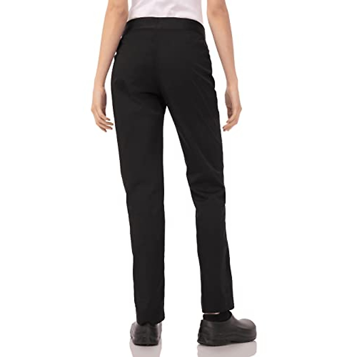 Chef Works Women's Lightweight Slim Chef Pants, Black, Large