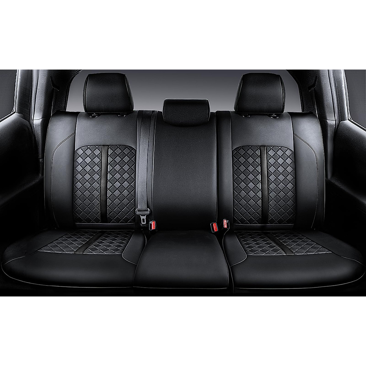 Carlimeki Tacoma Seat Covers Custom Fit For 2016-2023 Double & Crew Cab Tacoma SR, SR5, Limited, TRD Pro, TRD Sport, TRD Off-Road, Trail Special Edition - Center Console Armrest Covers - Fully Covered