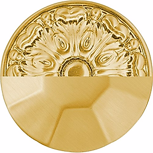 Hickory Hardware 1 Pack Solid Core Kitchen Cabinet Knobs, Luxury Cabinet and Dresser Knobs, Handle Pulls for Doors & Drawers, 1-1/4 Inch, Crysacrylic with Brushed Golden Brass, Midway Collection