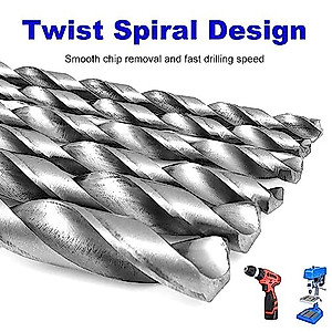 Cobalt Drill Bit Set, 5pcs HSS Metal Jobber Length Twist Drill Bit Long Drill Bits for Wood, Metal, Steel, Plastic, 2mm, 3mm, 3.5mm, 4mm, 5mm