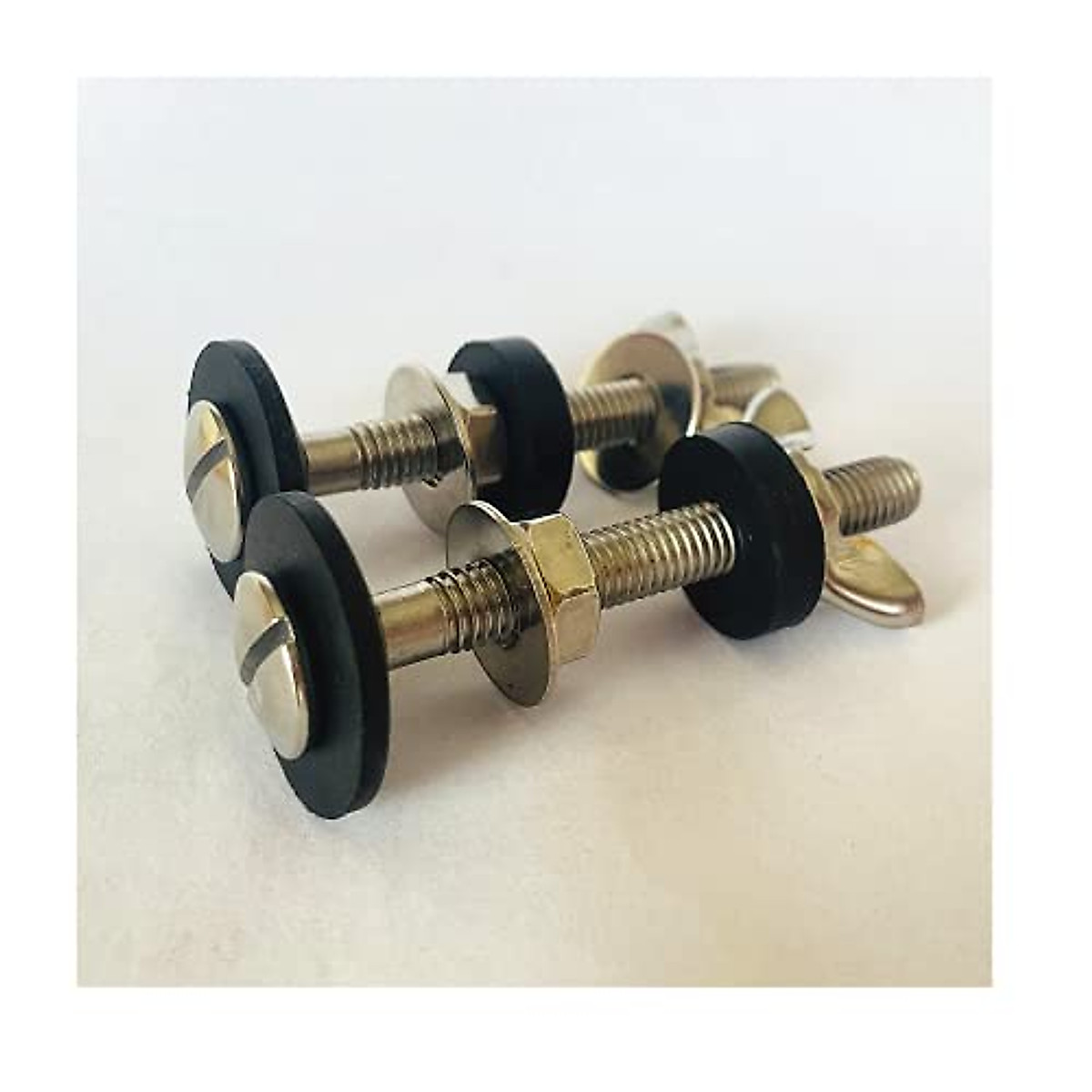 Toilet Bolts,Toilet Tank to Bowl Bolt Kits with Rubber washers and Wing Nuts Stainless Steel Toilet seat Screws,Toilet Tank Heavy Duty Bolt 2 3/4" x 5/16" (M70 x 8) 2 Pack