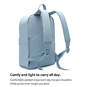 HotStyle 599s Simple Backpack, Classic Bookbag with Multi Pockets, Durable for School & Travel, Dark Pastel Blue