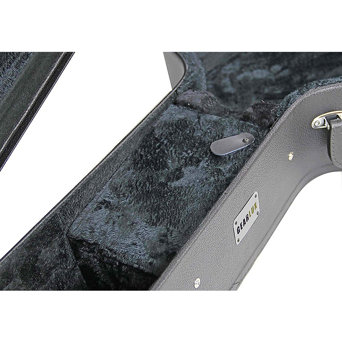 Gearlux Dreadnought Acoustic Guitar Hardshell Case with Accessory Compartment - Black