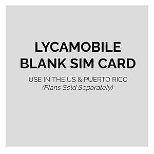 travSIM Blank Lycamobile SIM Card | Works in USA & Puerto Rico | use The Lycamobile USA SIM Card in Unlocked iOS & Android Devices | Plans Sold Separately