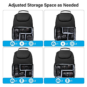 MOSISO Camera Sling Bag, DSLR/SLR/Mirrorless Camera Case Crossbody Sling Backpack for Photographers with Tripod Holder&Removable Modular Inserts&PU Handle Compatible with Canon/Nikon/Sony, Black