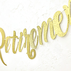 Happy Retirement Banner - Retirement Party Decorations,retirement Banner,happy Retirement Sign,glitter Banner Retirement Decor,office Work Party