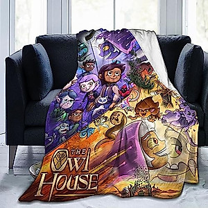 The Owl Anime House Flannel Throw Blanket Fleece Soft Cozy Warm Blanket for Bed Living Room Couch Sofa Air Conditioning Blankets 50"x40"