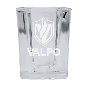 R and R Imports Valparaiso University 2 Ounce Square Shot Glass laser etched logo Design Officially Licensed Collegiate Product