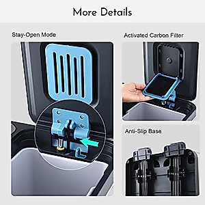 ELPHECO Dual Compartment Recycling Kitchen Step Trash Can 2×5.4 Gallon Stainless Steel Garbage Can for Kitchen with 2 Removable Buckets and Lids