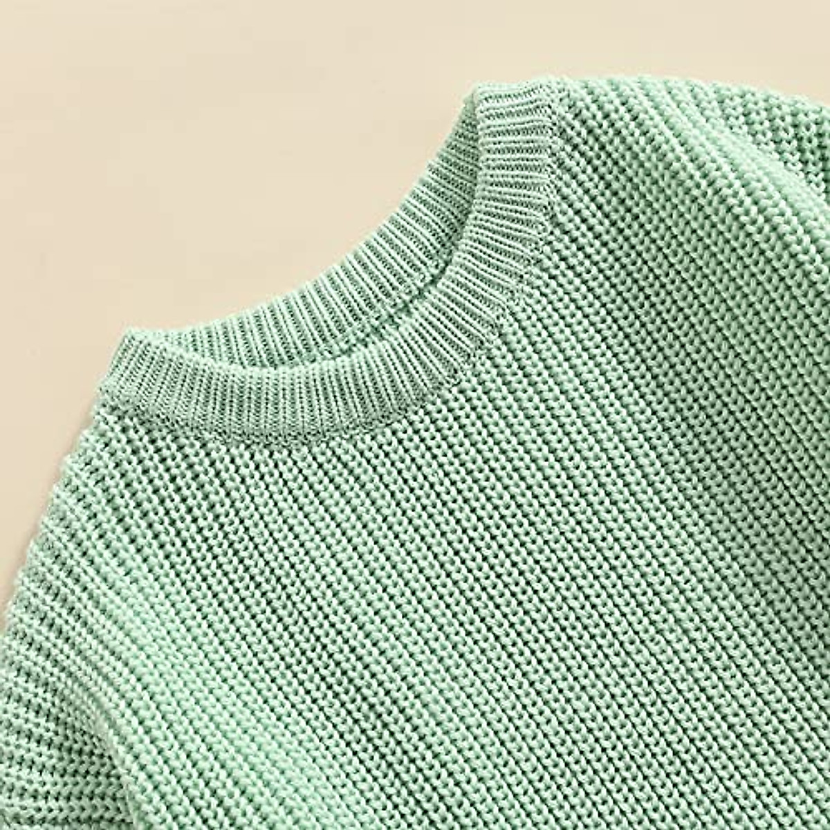 Infant Toddler Baby Girl Boy Knit Sweater Pullover Sweatshirt Warm Long Sleeve Shirt Tops Knitted Fall Winter Clothes (Light Green, 2-3T)