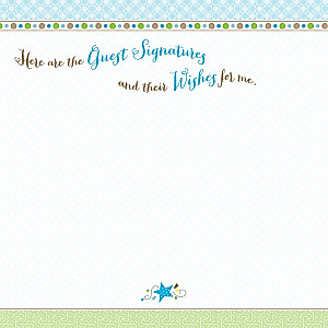 Lillian Rose 1st Birthday Keepsake Memory Book, Blue, 7"