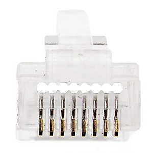 ITBEBE 100-Pack RJ45 Pass Through Connector | Cat 6 Connectors for High-Speed Data | Pass Through RJ45 with Gold-Plated Contacts | Universal Compatibility | Simplified Termination | Professional-Grade