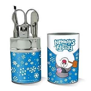 Frosty the Snowman Snowing Stainless Steel Manicure Pedicure Grooming Beauty Care Travel Kit