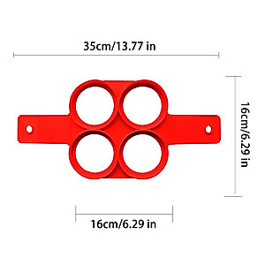 Flip'N'Cook Pancake, 2024 New Flip Silicone Pancake Mold, Reusable Non Stick Egg Mold, Flip'N'Cook, Silicone Pancake Molds Fried Egg Mold Reusable (B)