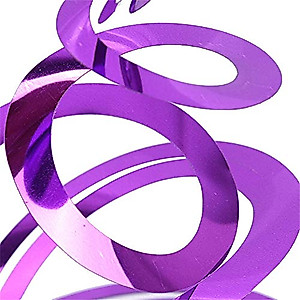 GUZON Pack of 24 Party Swirl Decorations, Purple Foil Ceiling Hanging Swirl Decoration, Whirls Decorations for Birthday,Wedding |,Anniversary, Graduation Party Supplies