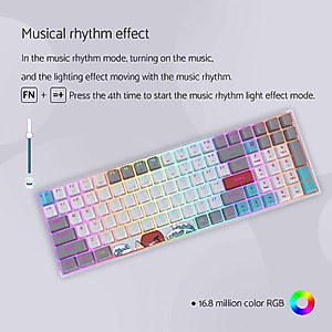 SKYLOONG SK96 O-Ring Gasket Gaming Keyboard Full Size Hot Swappable Wired Mechanical Keyboard RGB Programmabl Compatible Computer/Laptop