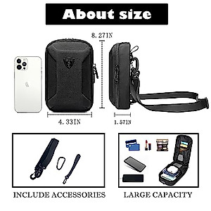 OZUKO Travel Sling Bag for Men Women，Large Capacity Multipurpose Chest Bag and Mini Crossbody Phone Bag